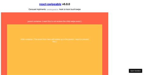 react swipeable image carousel forked codesandbox