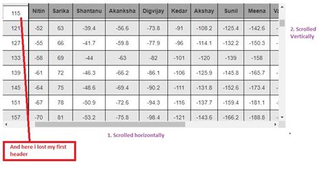 css how to freeze a header and columns of a html table
