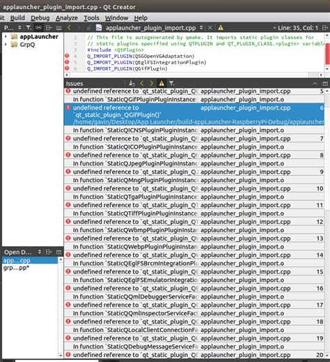 linux error in qt creator with undefined reference to qt static