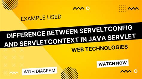 difference between serveltconfig and servletcontext in java servlet