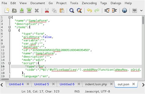 3 0 editing the dynaform s json code documentation processmaker