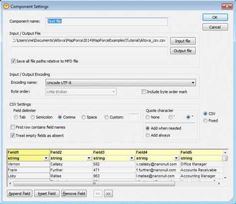 how to create a csv file in c