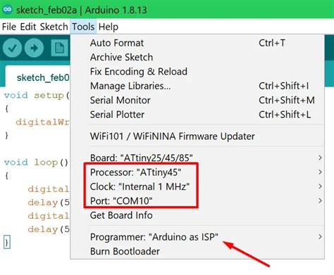 programming the attiny45 with an arduino as isp programmer the eecs blog