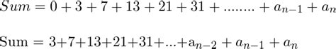 program to find the nth term of the series 3 7 13 21 31