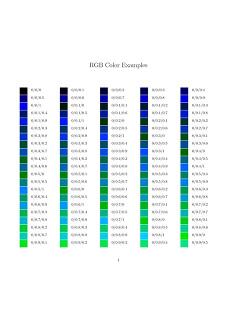 rgb color chart template 4 free templates in pdf word excel download