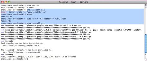 how to install git on mac through terminal