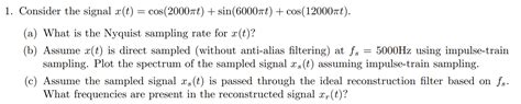 Solved 1 Consider The Signal