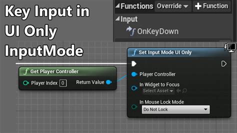 how to use keyboard input in input mode ui only [unreal engine 4 27