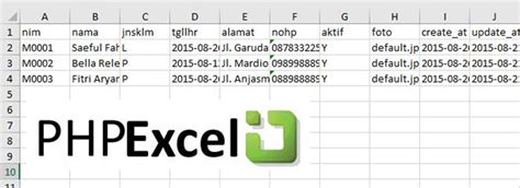 export data ke excel dengan php mysql dan library