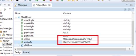 java warning loading fxml document with javafx api of version 10 0 1