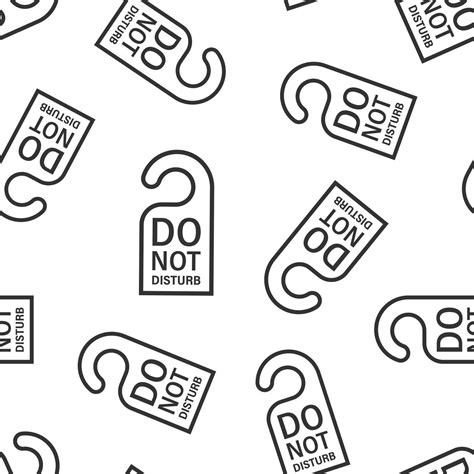 Do Not Disturb Hotel Sign Icon In Flat Style Inn Vector Illustration
