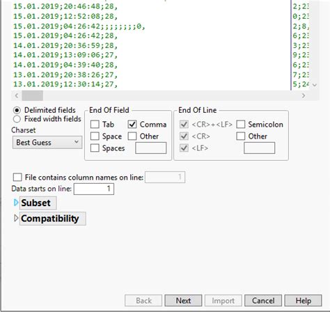 solved import csv with two rows as header jmp user community