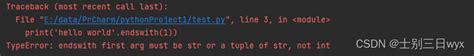 python endswith 函数的具体使用 python 脚本之家