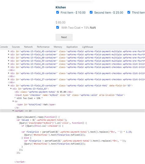 [fixed] jquery checkbox calculator keeps returning nan ~ phpfixing