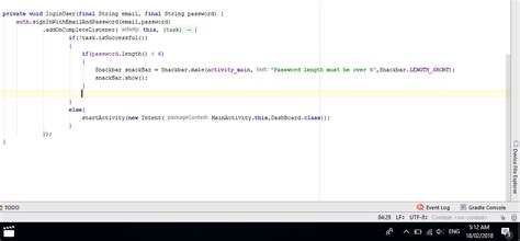 java how can i validate email and password fields if