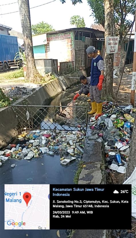 Kali Sonokeling Kota Malang Penuh Sampah Tim Gass Lakukan Normalisasi