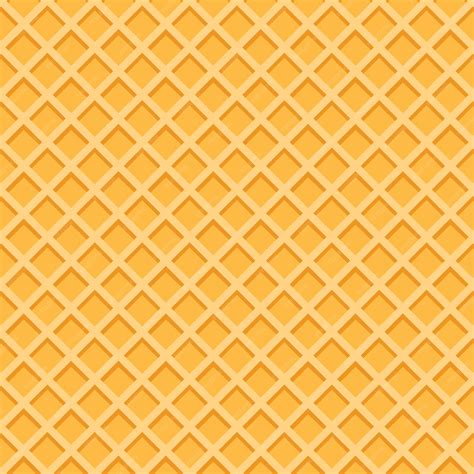 Premium Vector Yellow Waffle Seamless Vector Pattern Cartoon Wafer