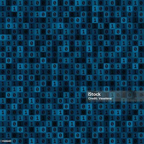 Seamless Pattern With Multitude Of 0 And 1 Symbols Of Binary Code Stock
