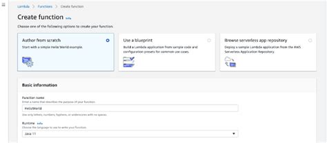 how to create aws lambda function with java java code