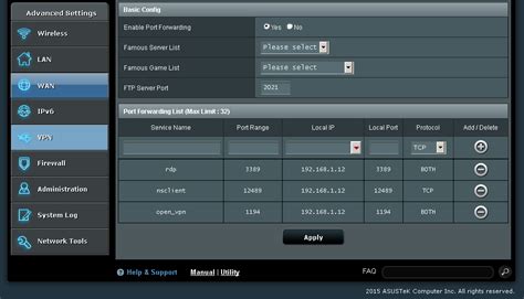 configureaza port forward virtual server pe router asus rt n66u askit