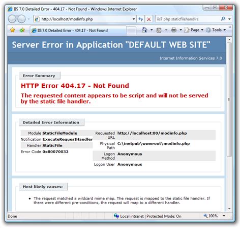windows and android free downloads iis detailed error not found