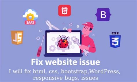 fix html css bootstrap wordpress responsive bugs issues by
