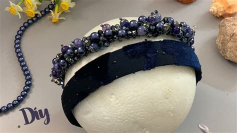 Pearl Headband Diy How To Make Headband With Pearl Beads Youtube