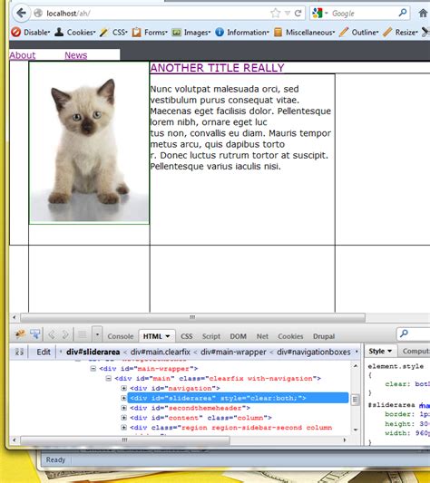 html what css property to make items not stack stack