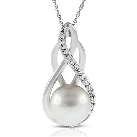 Freshwater Cultured Pearl And Diamond Pendant 14k Ben Bridge Jeweler