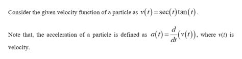 Answered The Velocity Of A Particle Moving Along… Bartleby