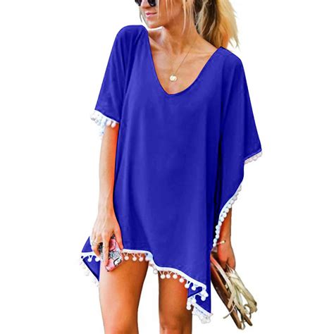 Two Piece Swimsuit For Women Womens Trim Kaftan Chiffon Tassels