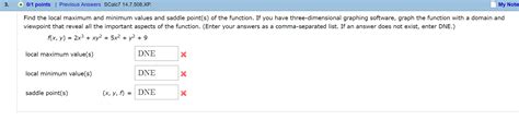 solved find the local maximum and minimum values and sadd