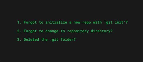 how to fix fatal not a git repository in git examples