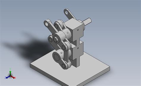 四连杆纠偏装置 Solidworks 2019 模型图纸下载 懒石网