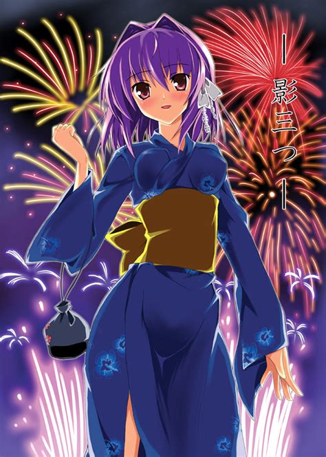 Safebooru Alternate Hairstyle Bag Breasts Clannad Fireworks