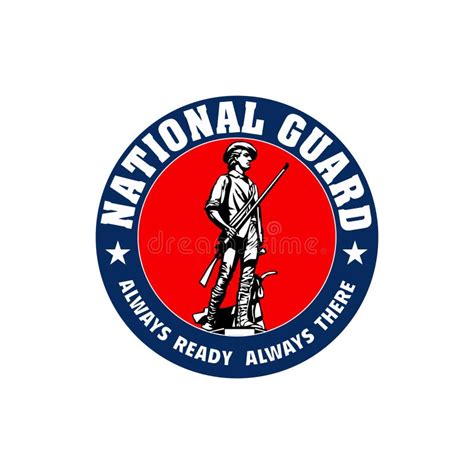 Realistic Vector Logos Of The United States National Guard Organized