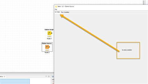 knime python output no table shown scripting knime