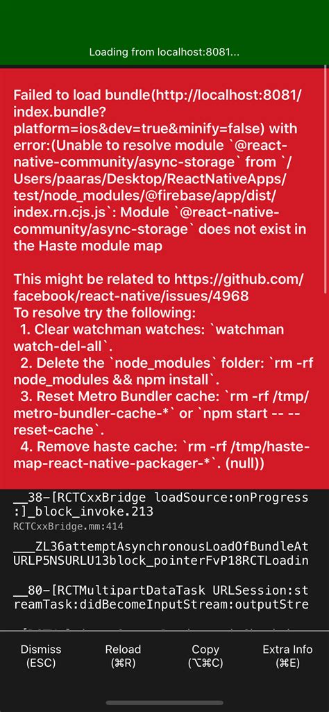 unable to resolve module react native community async