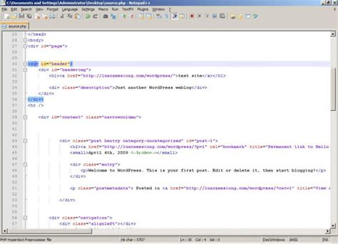 example source code on notepad plus plus hungred dot com