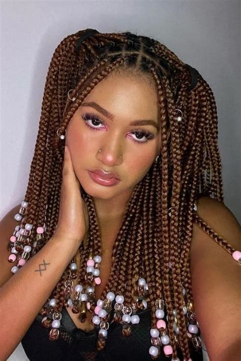 Knotless Braids With Beads And How To Style Them Curly Girl Swag