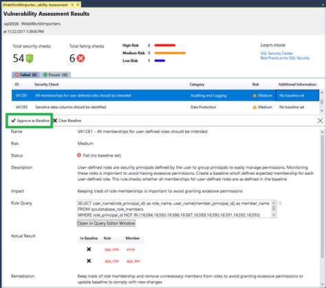 vulnerability assessment for sql server sql server microsoft learn