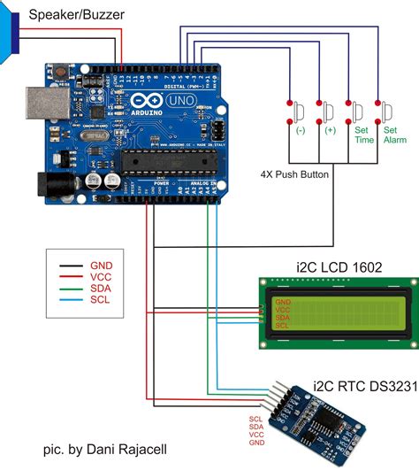 arduino time and date tutorial ds3231 and i2c lcd with images
