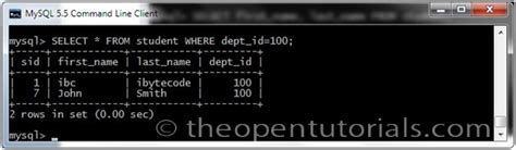 querying data using mysql select statement the open tutorials