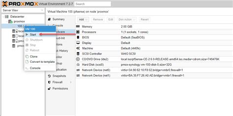 pfsense proxmox install process and configuration
