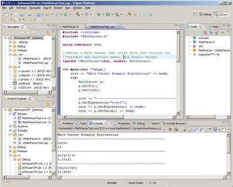 math parser for c
