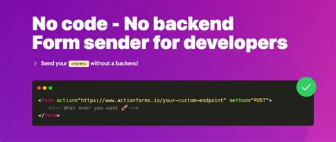 how to send a web form without code or any backend