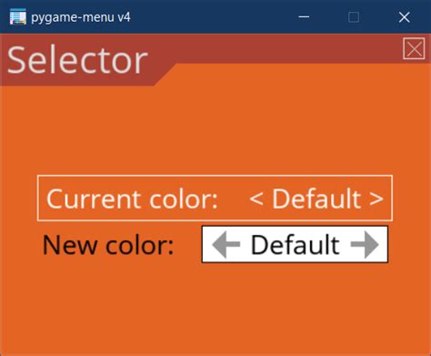 adding widgets — pygame menu 4 1 2 documentation