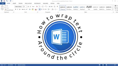 how to wrap text around a circle in ms word write text in a curve in