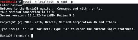 mysql command line tutorial kali linux yeah hub