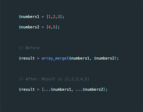 you can use the spread operator to merge arrays just like in